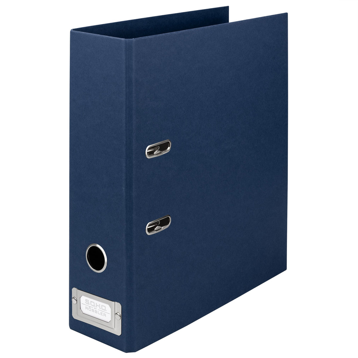 Ordner mit Metallschild, für A4, Navy/Blau — Rössler Papier